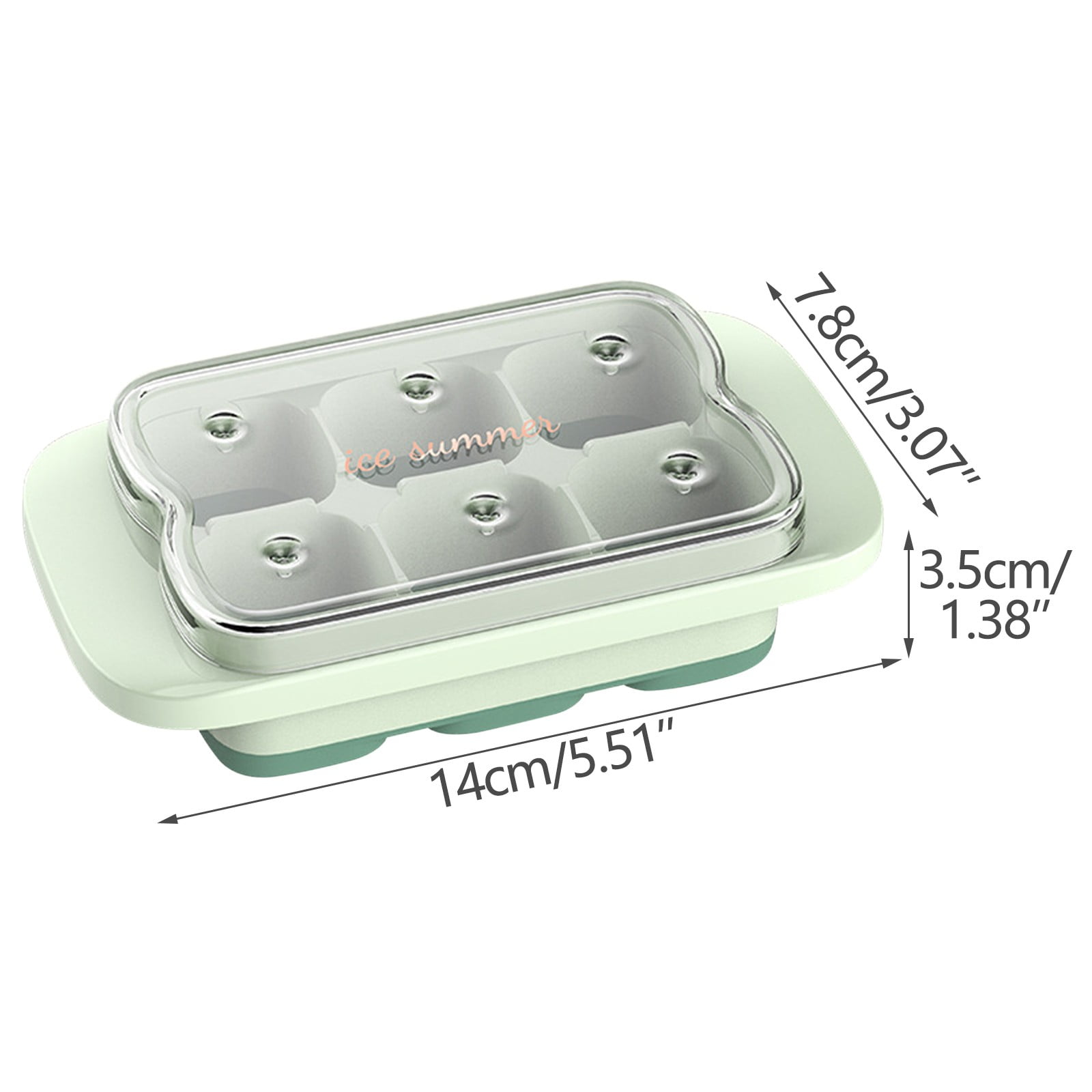 Kugisaki Clearance Ice Tray 6 Compartments Press Ice Cube Molds Ice ...