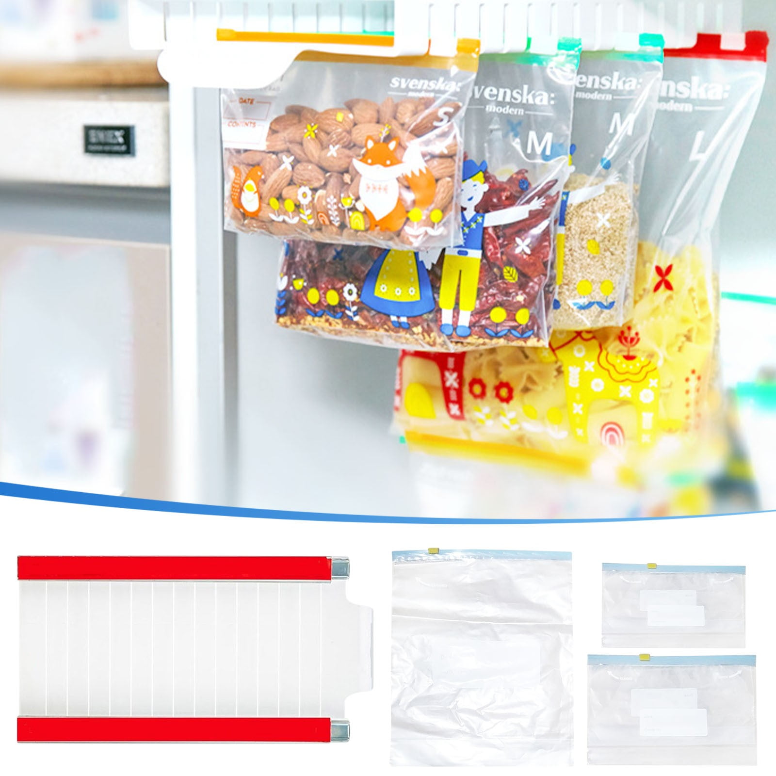 Kugisaki Clearance Retractable Storage Rack Household Fresh-Keeping Bag ...