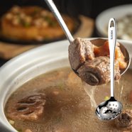 Hvanam Kitchen Soup Ladle 304 Stainless Steel Punch Metal Luminous ...