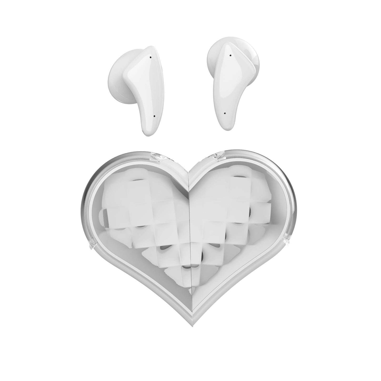 Kugisaki Deformable Heart Shape Wireless Bluetooth Headset - In-Ear ...