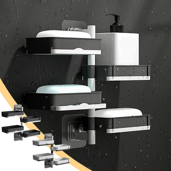 Kugisaki Four Layer Soap Dishs Wall Mounted Soap Holders Bathroom ...