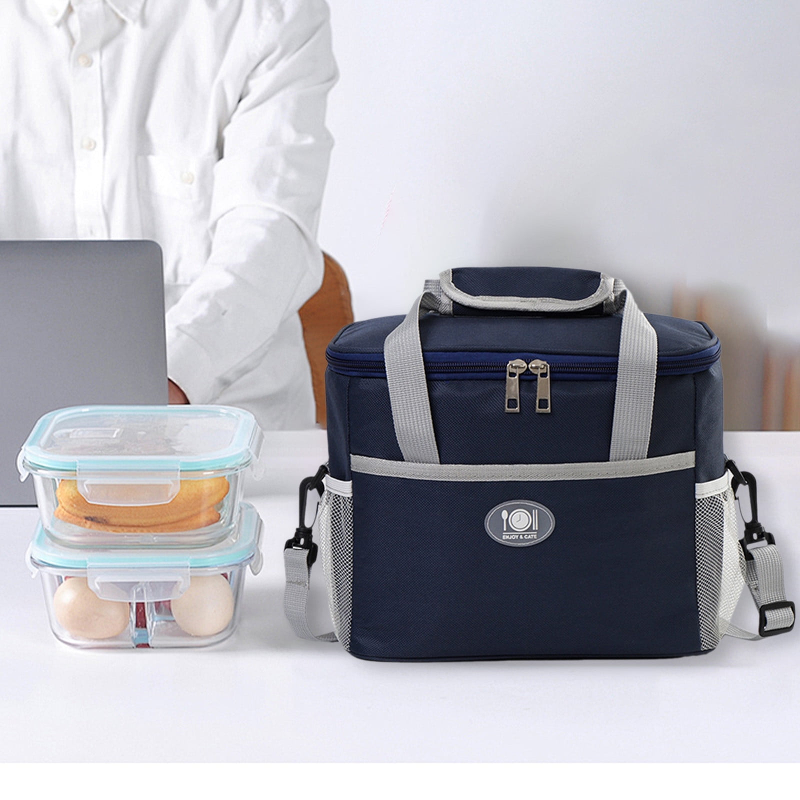 Kugisaki Insulated Lunch Bag, Large Capacity Lunch Box for Women Men ...