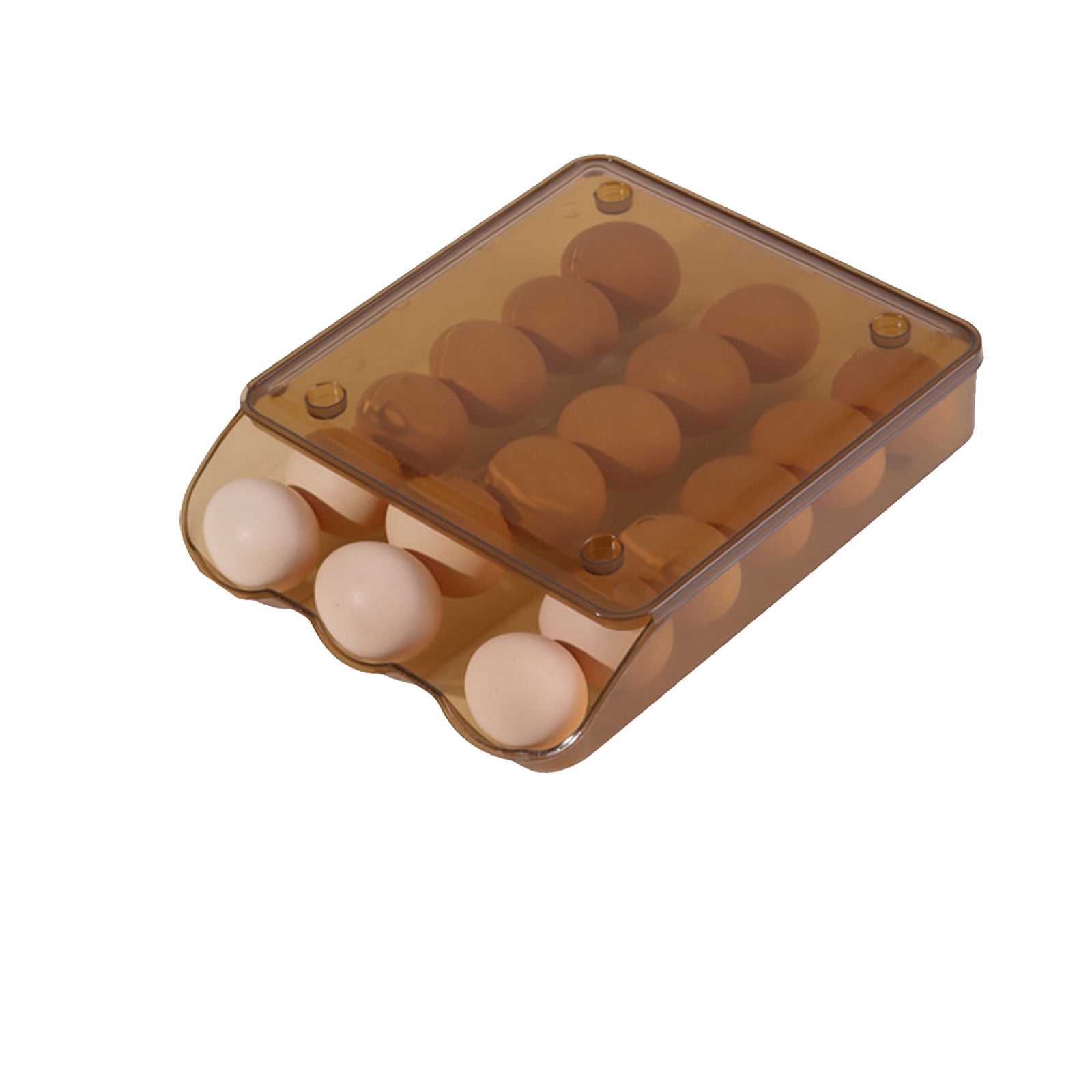 Kugisaki Refrigerator Eggs Organizer 18 Eggs Containers with Lids ...