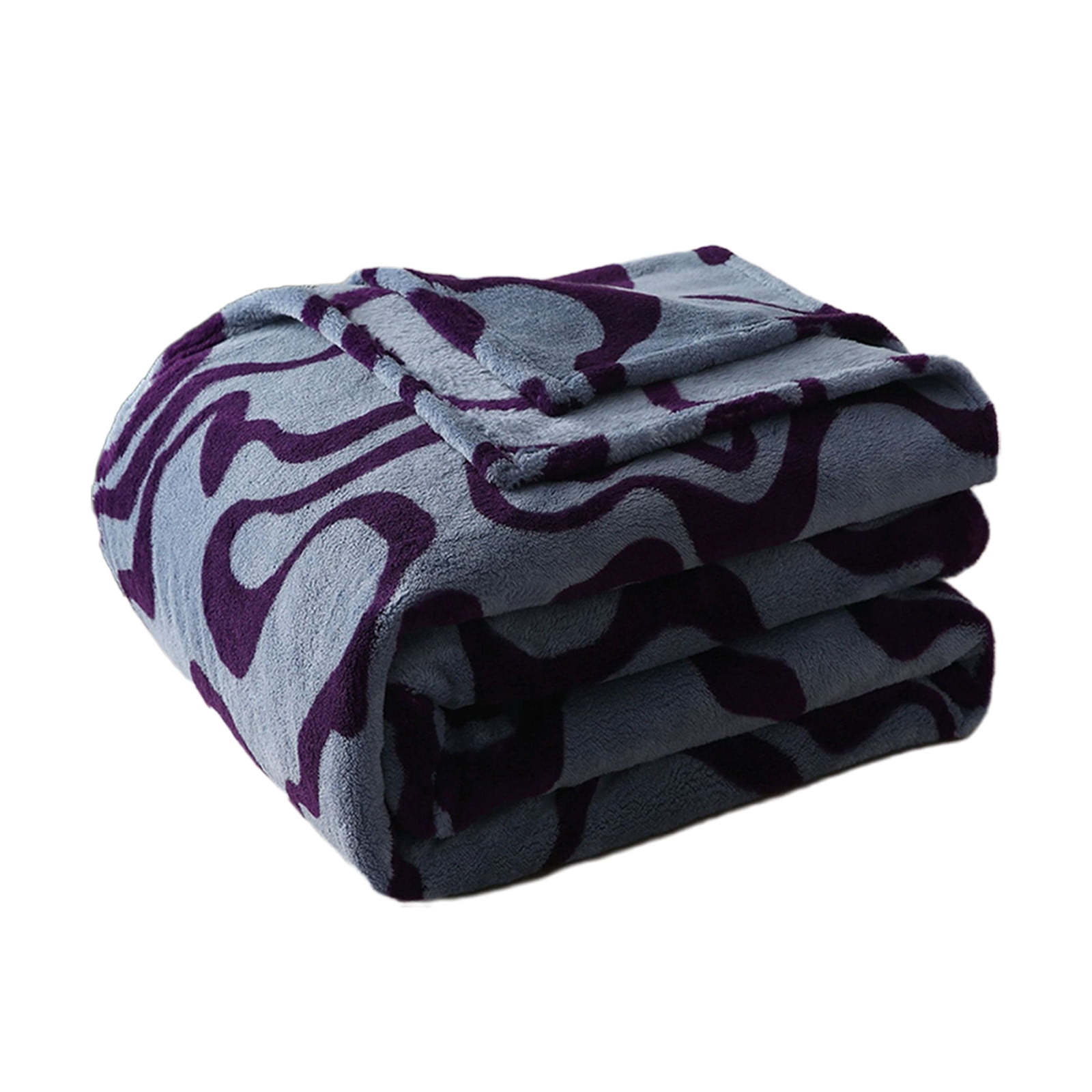 Kugisaki Thickened Stripe Series Coral Velvet Blanket Sofa Nap Flannel ...