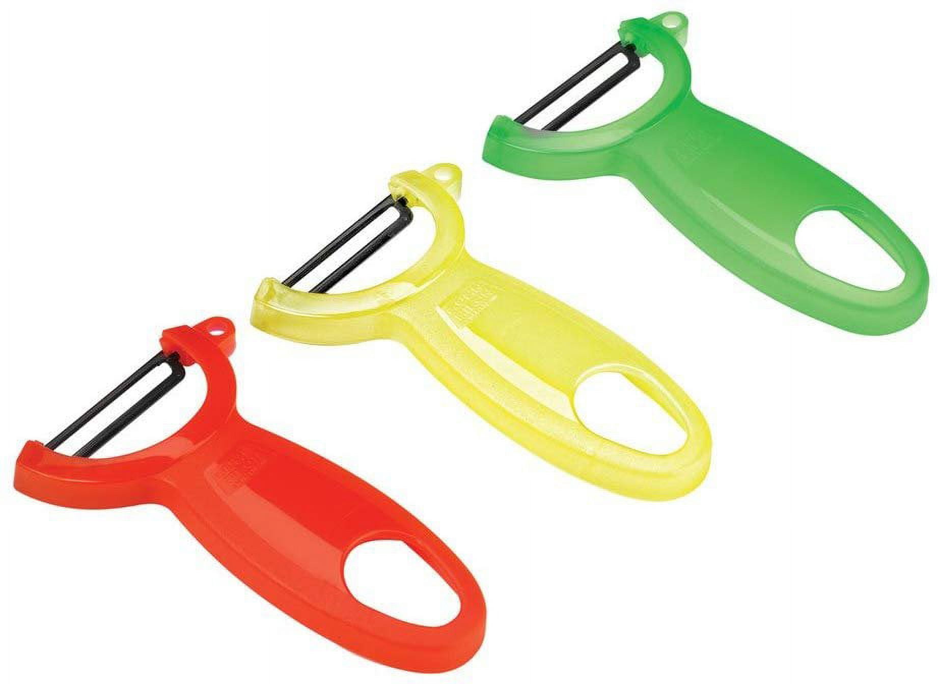 Kuhn Rikon Original Swiss Peeler Set, 4 Inches, Translucent Red/Green ...