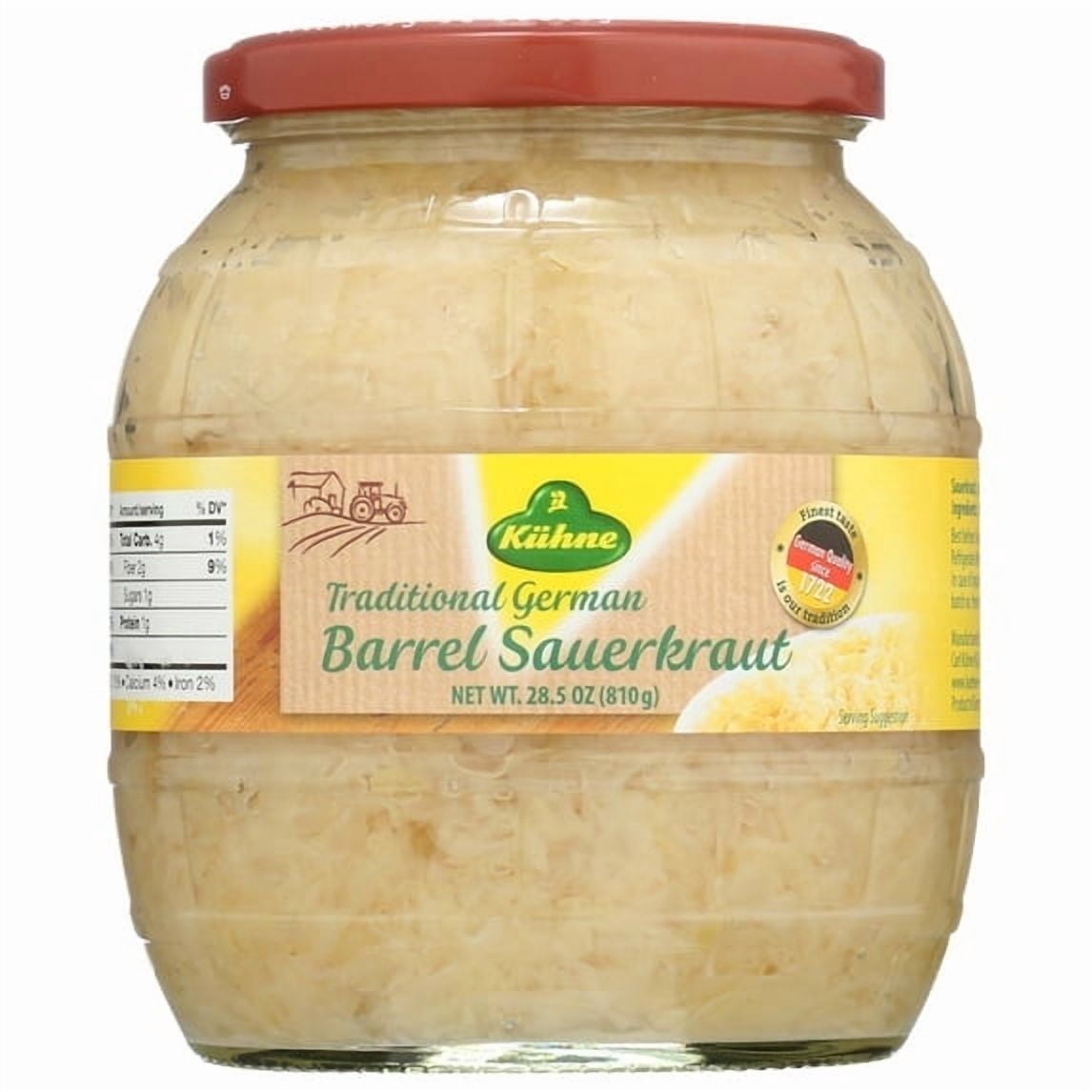 Kuhne Sauerkraut Traditional German Barrel - 28.5 oz Pack of 3 ...