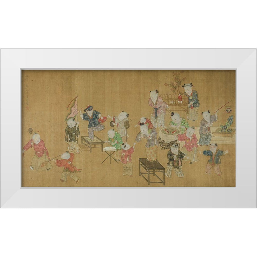 Kui, Xia 32x19 White Modern Wood Framed Museum Art Print Titled ...