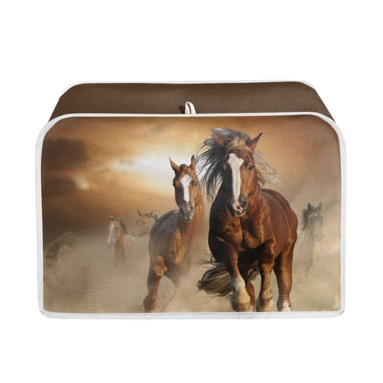 Kuiaobaty 4 Slice Running Horse Pattern Wide Slot Toaster Covers ...