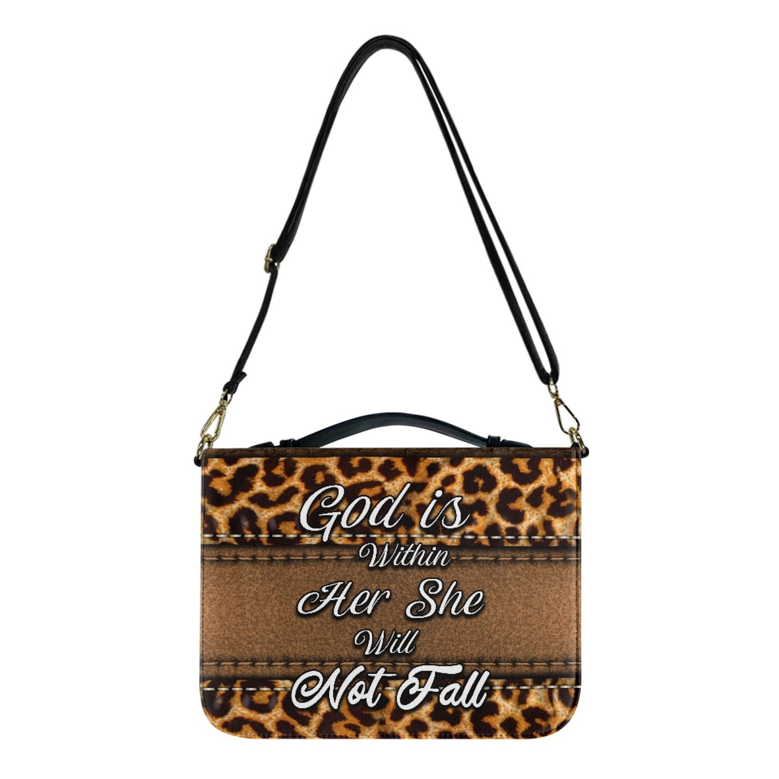 Kuiaobaty Brown Leopard Print Faux Leather Bible Cover for Men Women ...