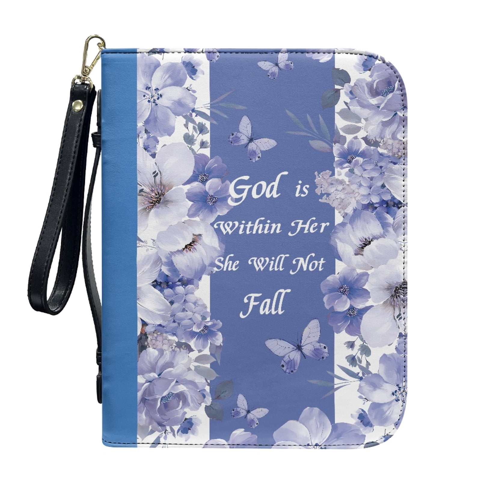 Kuiaobaty Butterfly Flower Print Bible Cover for Women Men God is ...