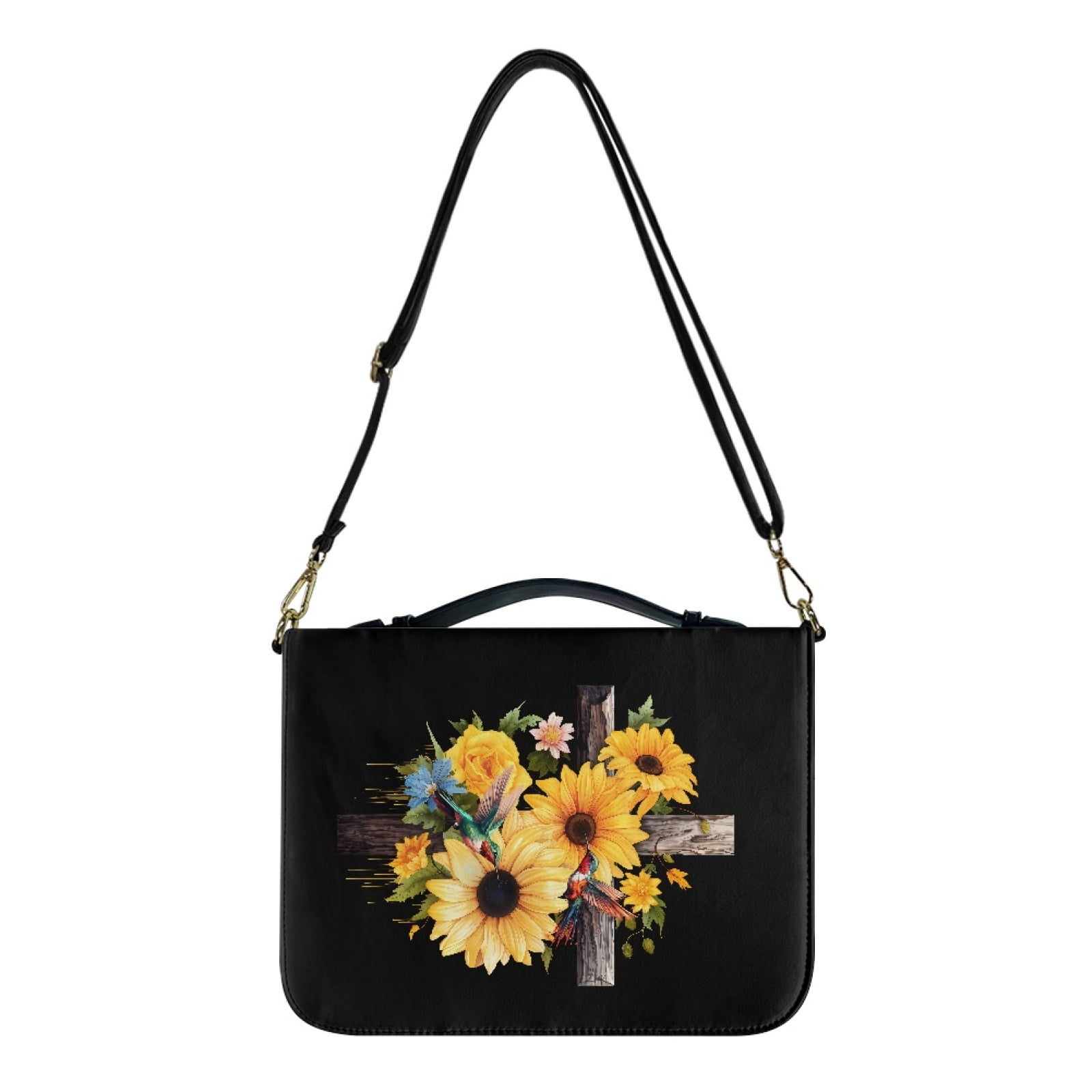 Kuiaobaty Cross Hummingbird Sunflower Print Bible Cover for Women Men ...