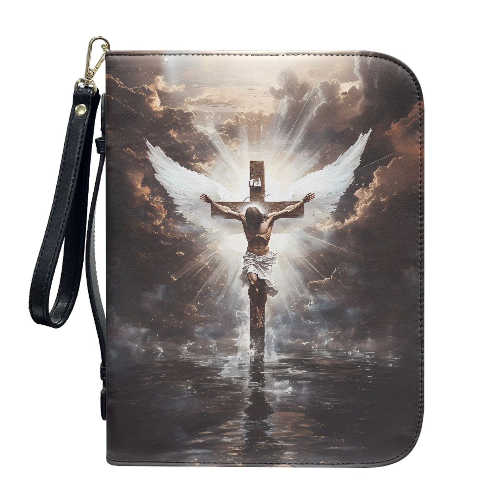 Kuiaobaty Cross Jesus Wings Print Bible Covers for Women Men Large Size ...