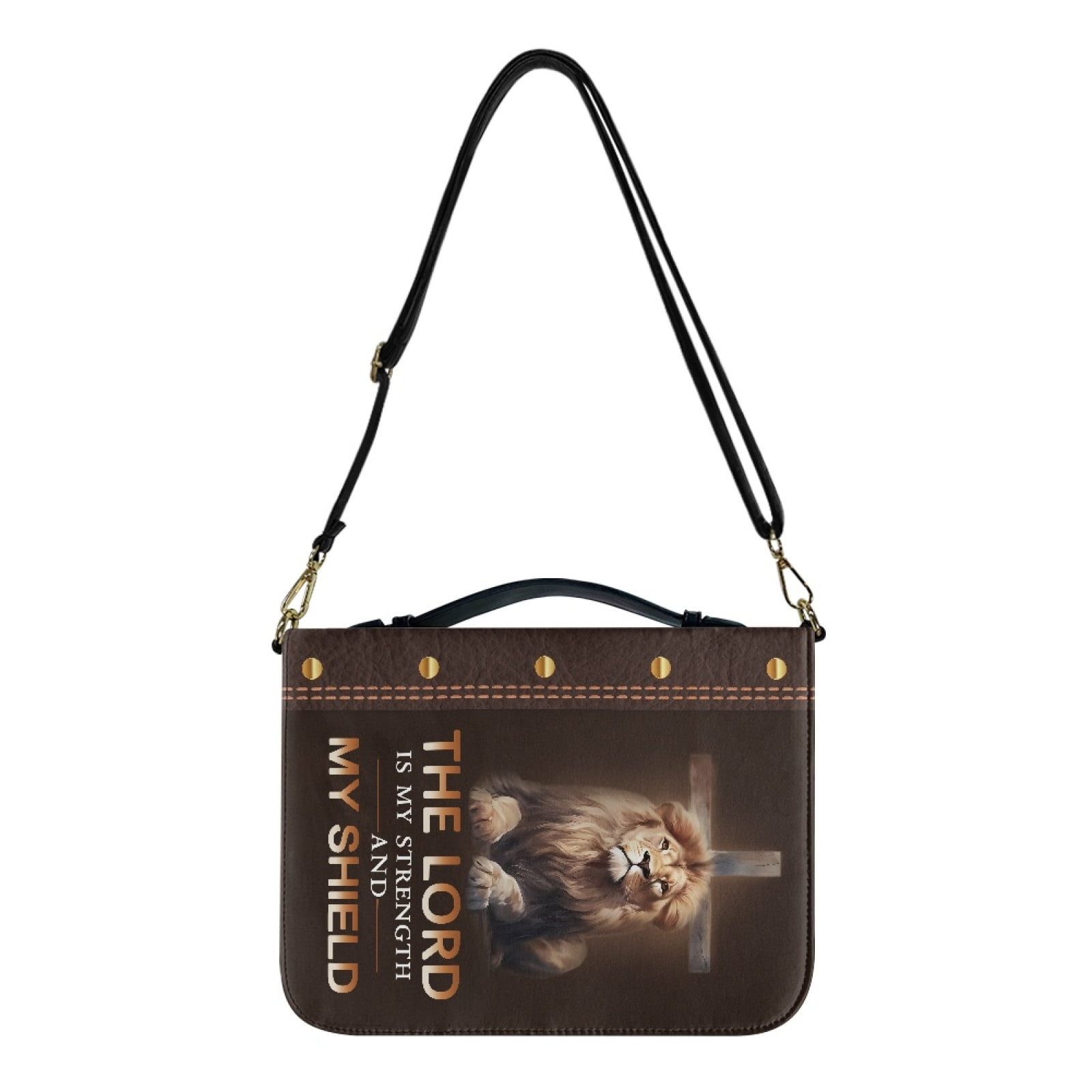 Kuiaobaty Cross Lion Print Faux Leather Bible Cover for Men Women, The ...