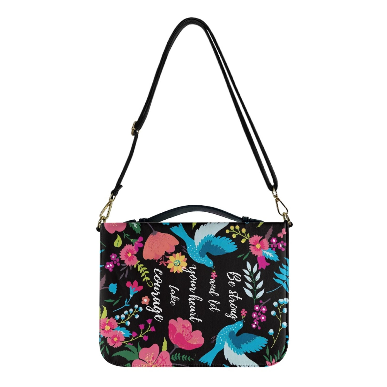 Kuiaobaty Cross Pigeon Flower Print PU Leather Bible Cover for Women ...