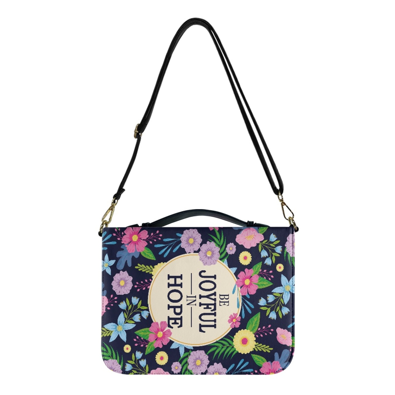 Kuiaobaty Daisy Flower Print Bible Cover with Handle, Be Joyful in Hope ...