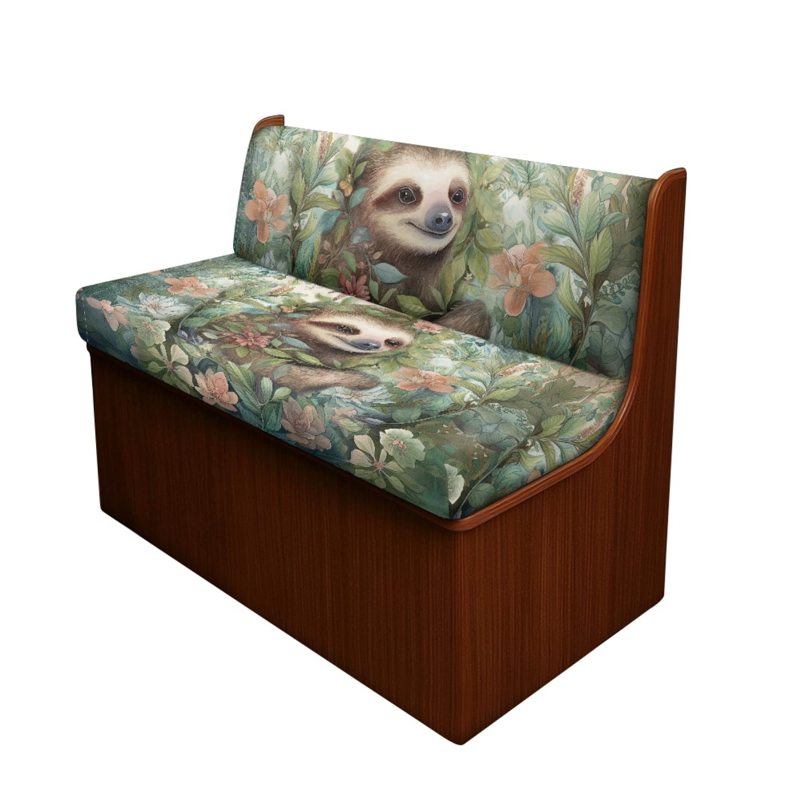 Kuiaobaty Floral Sloth Forest Pattern RV Dinette Cushions Covers Retro ...