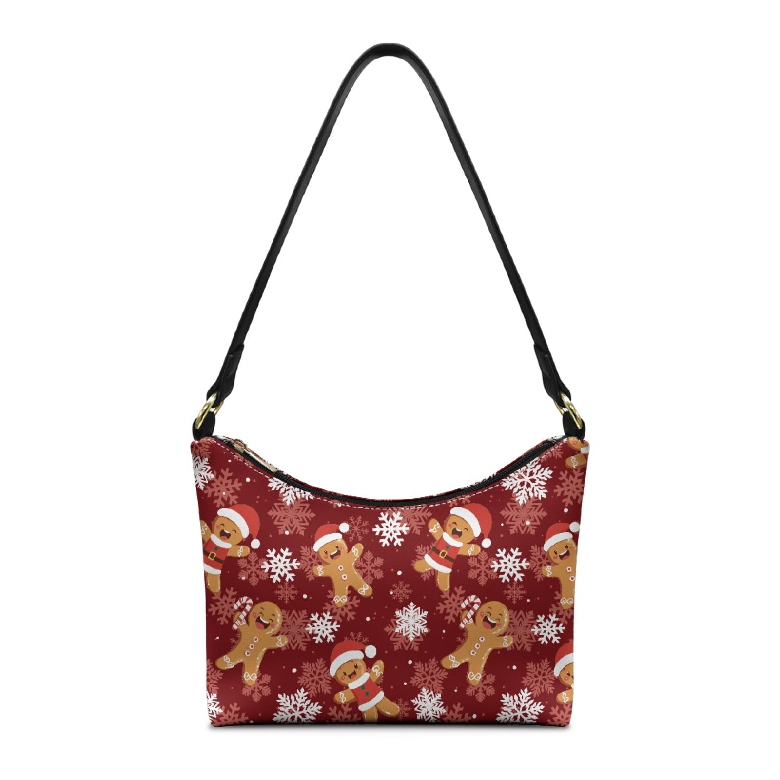 Kuiaobaty Gingerbread Man Print Shoulder Purse for Women, Snowflake ...