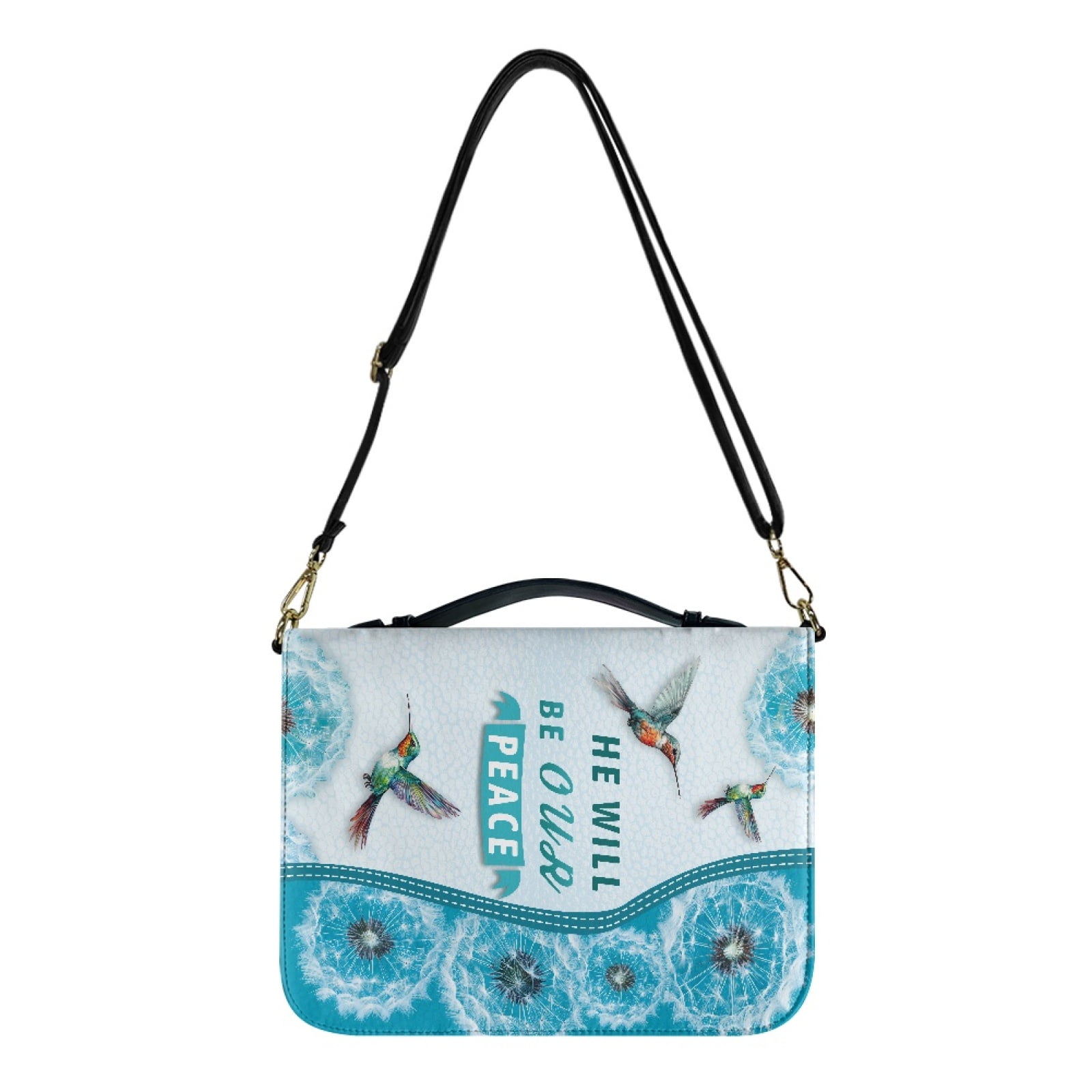 Kuiaobaty Hummingbird Blowball Print Bible Cover with Handle, He Will ...