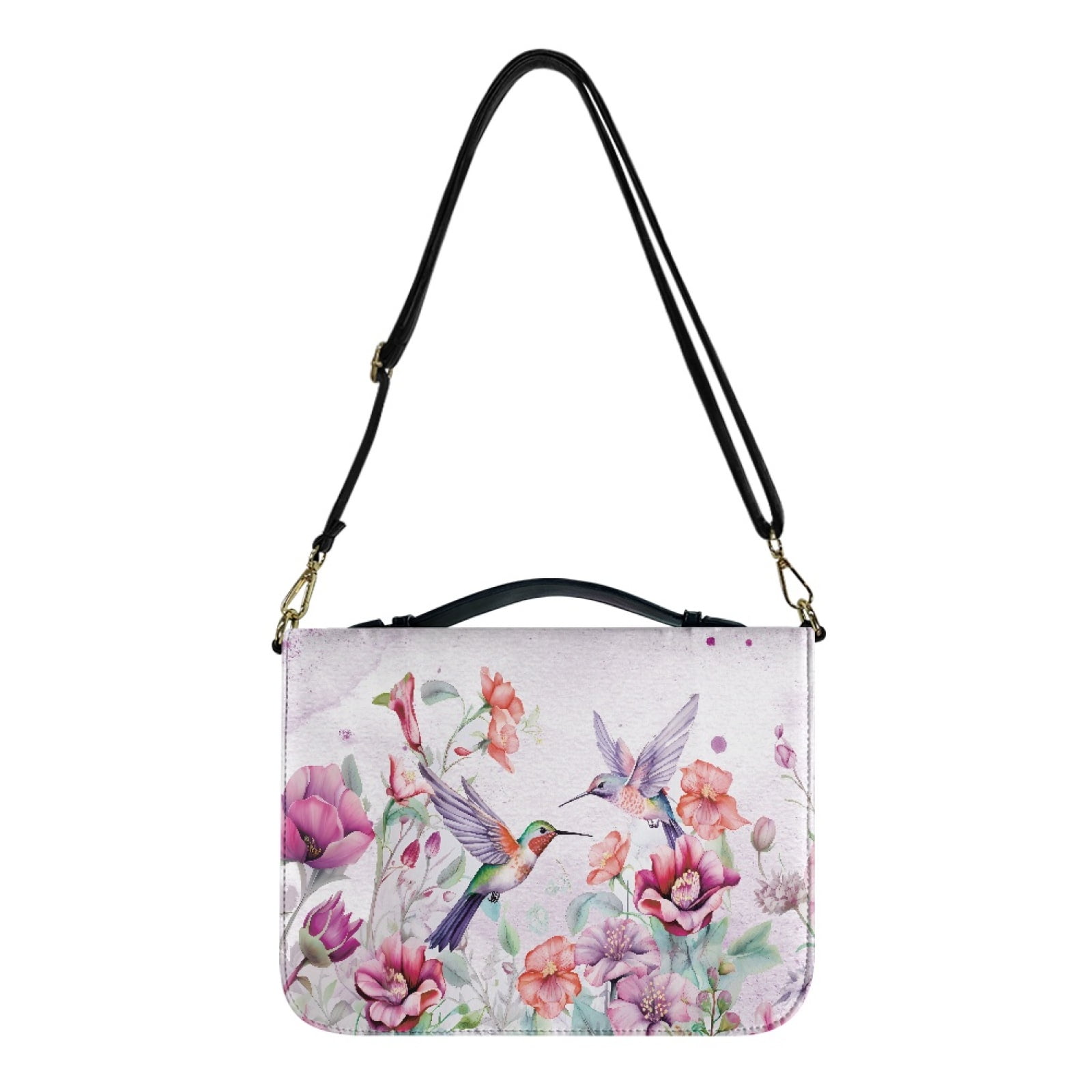Kuiaobaty Hummingbird Flower Print Bible Case Covers PU Leather Bible ...