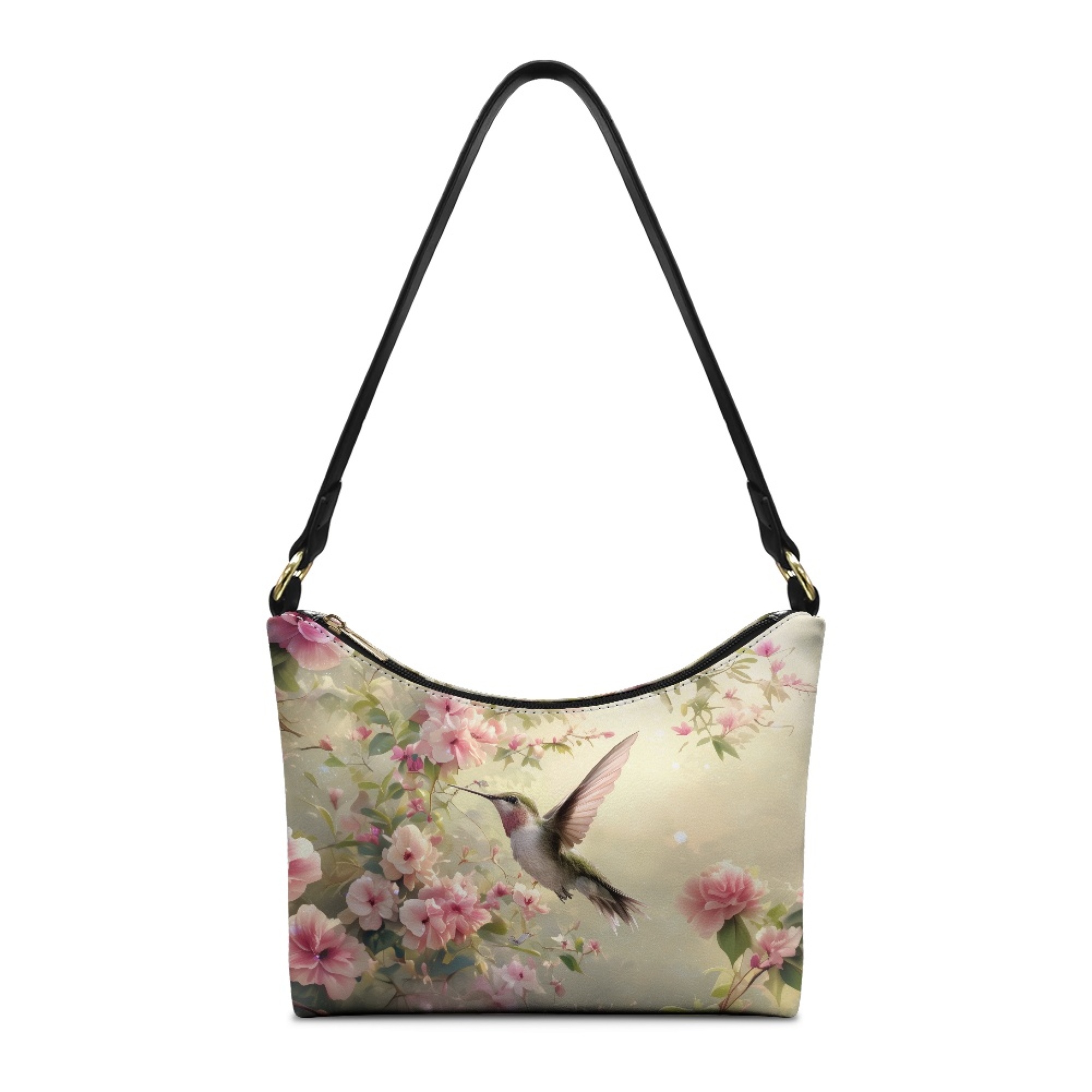 Kuiaobaty Hummingbird Print Shoulder Purse for Women Cherry Blossom ...
