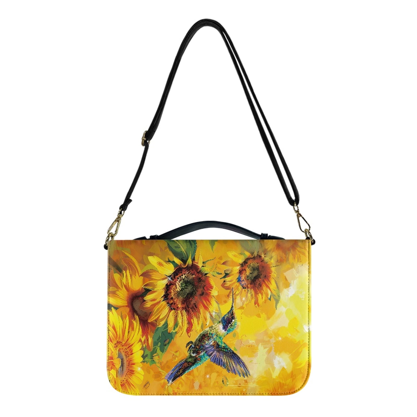 Kuiaobaty Hummingbird Sunflower Pattern Faux Leather Bible Cover for ...