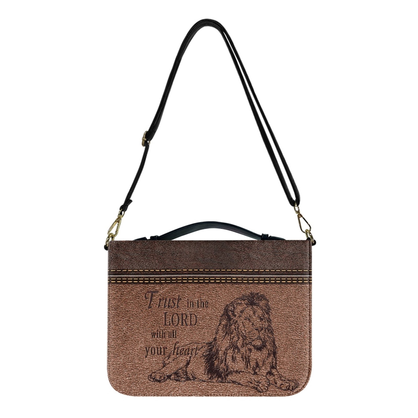 Kuiaobaty Lion Cross Print Large Bible Cover for Women Men Trust in the ...