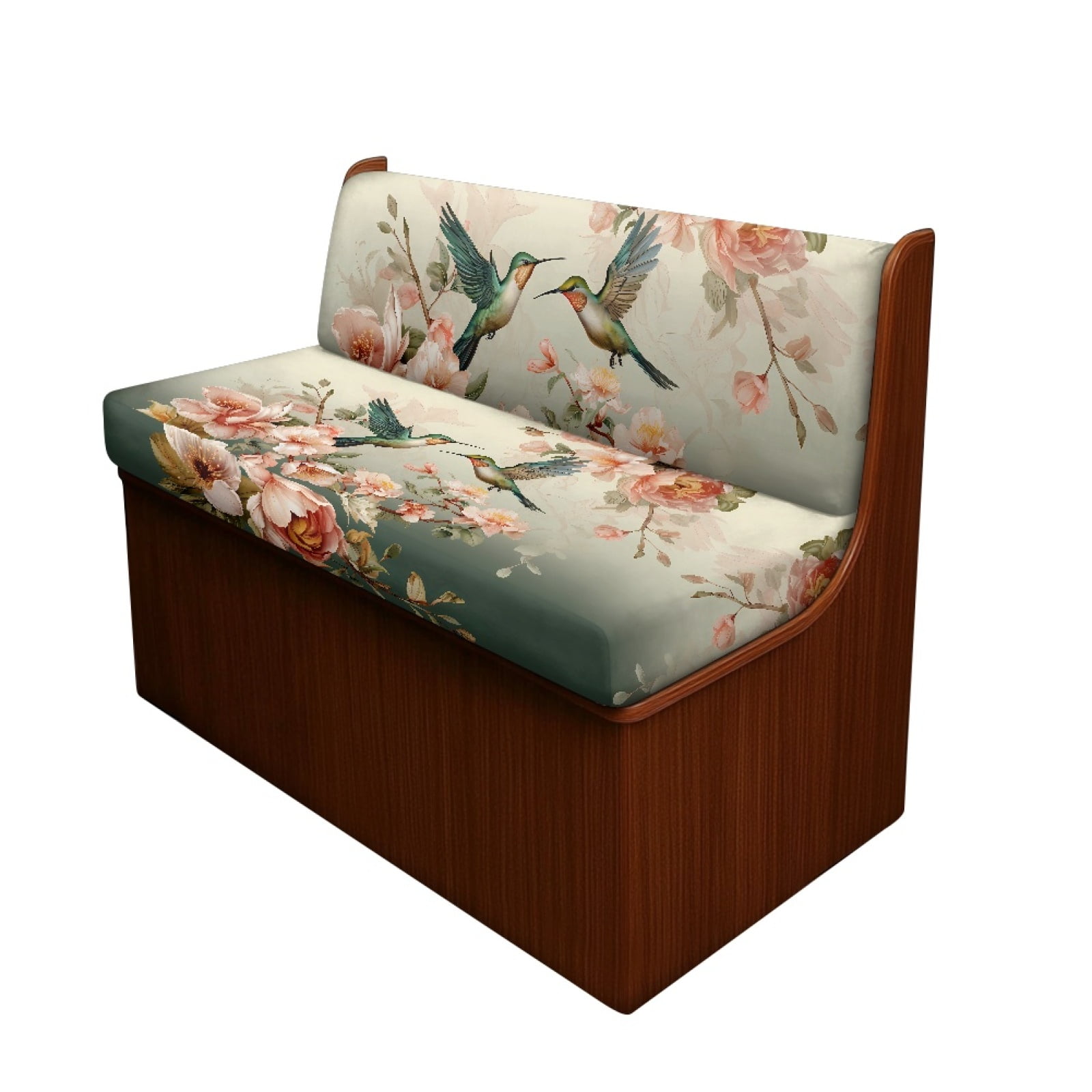 Kuiaobaty Peach Blossom Hummingbird Pattern RV Dinette Cushions Covers ...