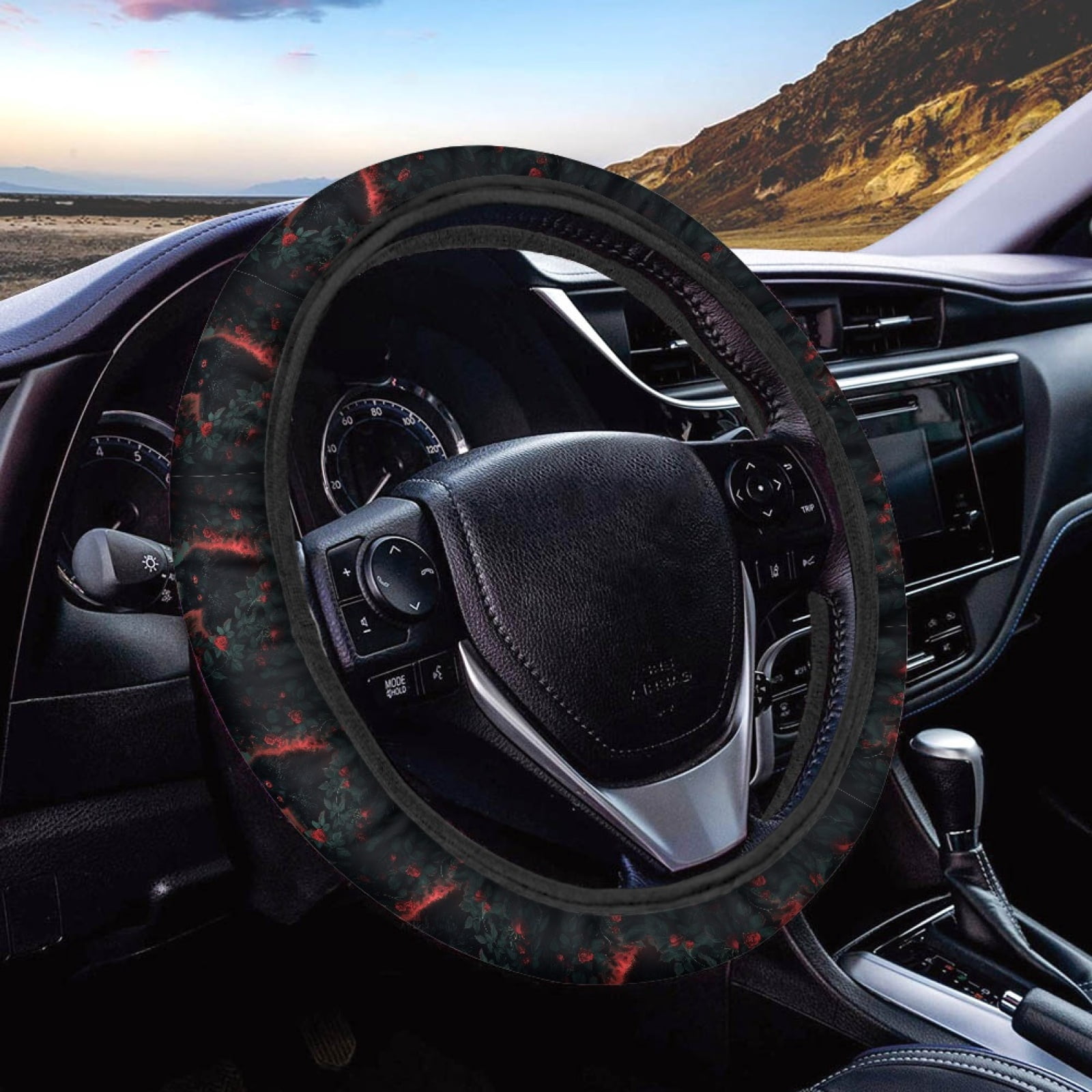 Kuiaobaty Retro Forest Persian Cat Pattern Car Steering Wheel Cover Car ...