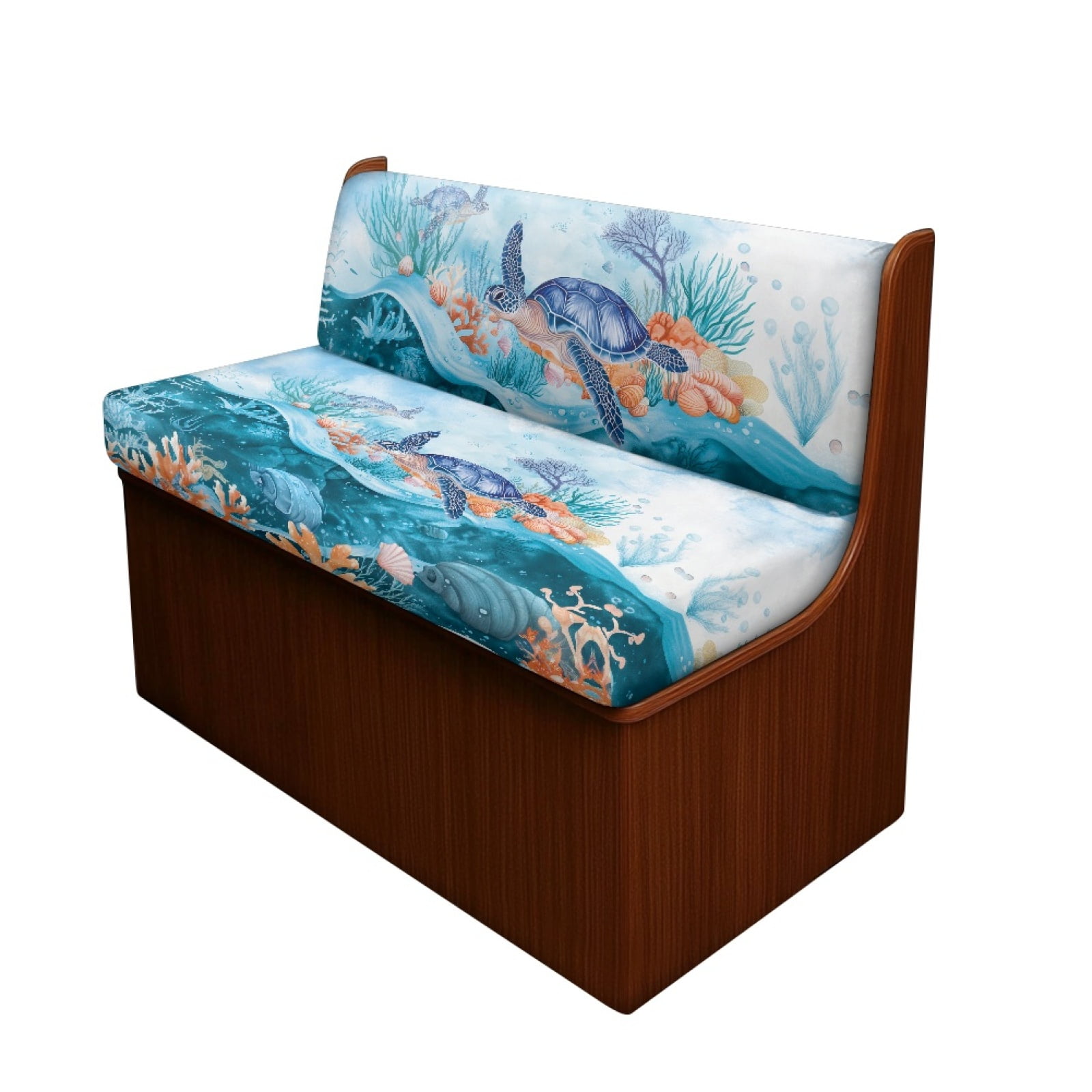 Kuiaobaty Sea Turtle Coral Seashell Pattern RV Dinette Cushions Covers ...