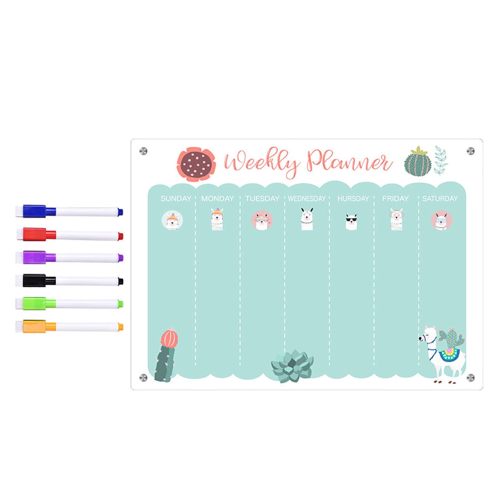 Kuigmr Magnetic Whiteboard Acrylic Writing Board Transparent Acrylic ...