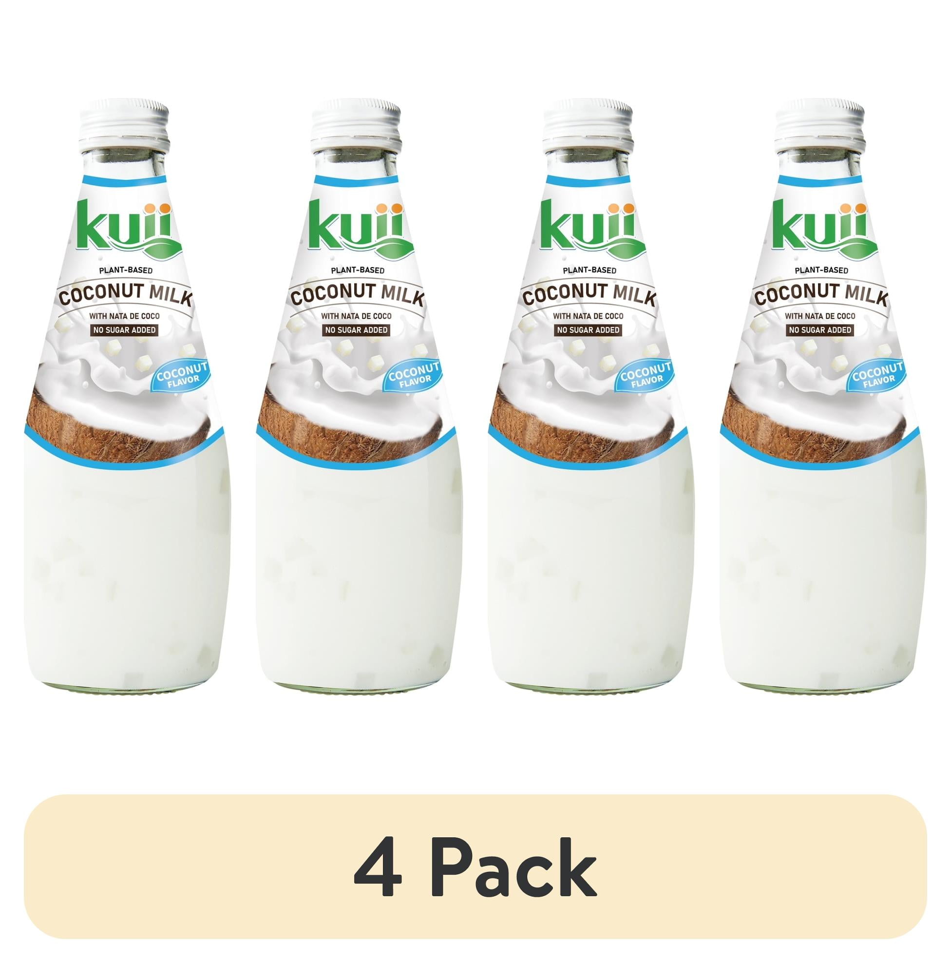 (4 pack) Kuii Drinks Coconut Milk with Nata de Coco, Original - No ...