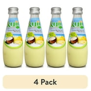 (4 pack) Kuii Drinks Coconut Milk with Nata de Coco, Original, 485mL ...