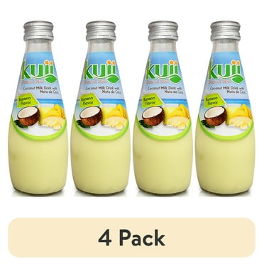 (4 pack) Kuii Drinks Coconut Milk with Nata de Coco, Mango, 290mL ...