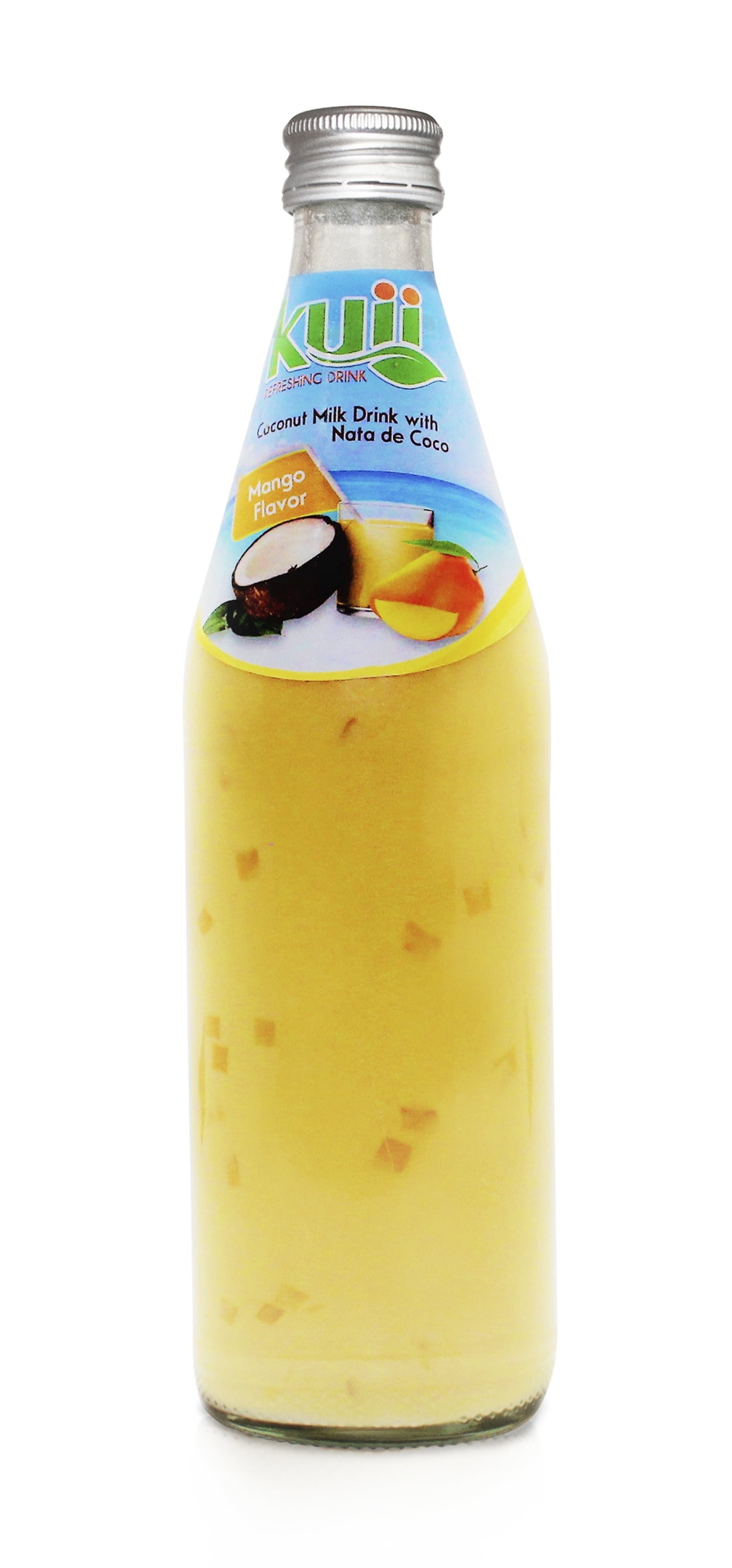 (3 pack) Kuii Drinks Coconut Milk with Nata de Coco, Mango, 485mL ...