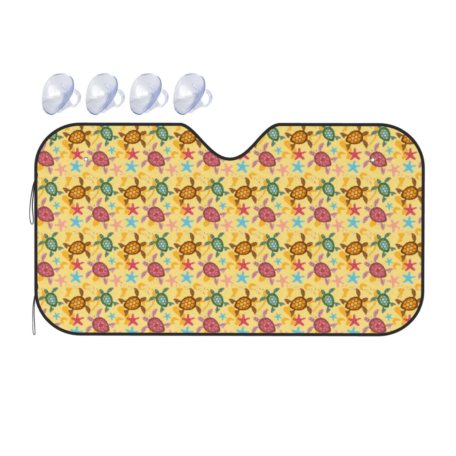 Kuilepa Sea and Sand Print Front Windshield Sun Shade-Folding Auto ...