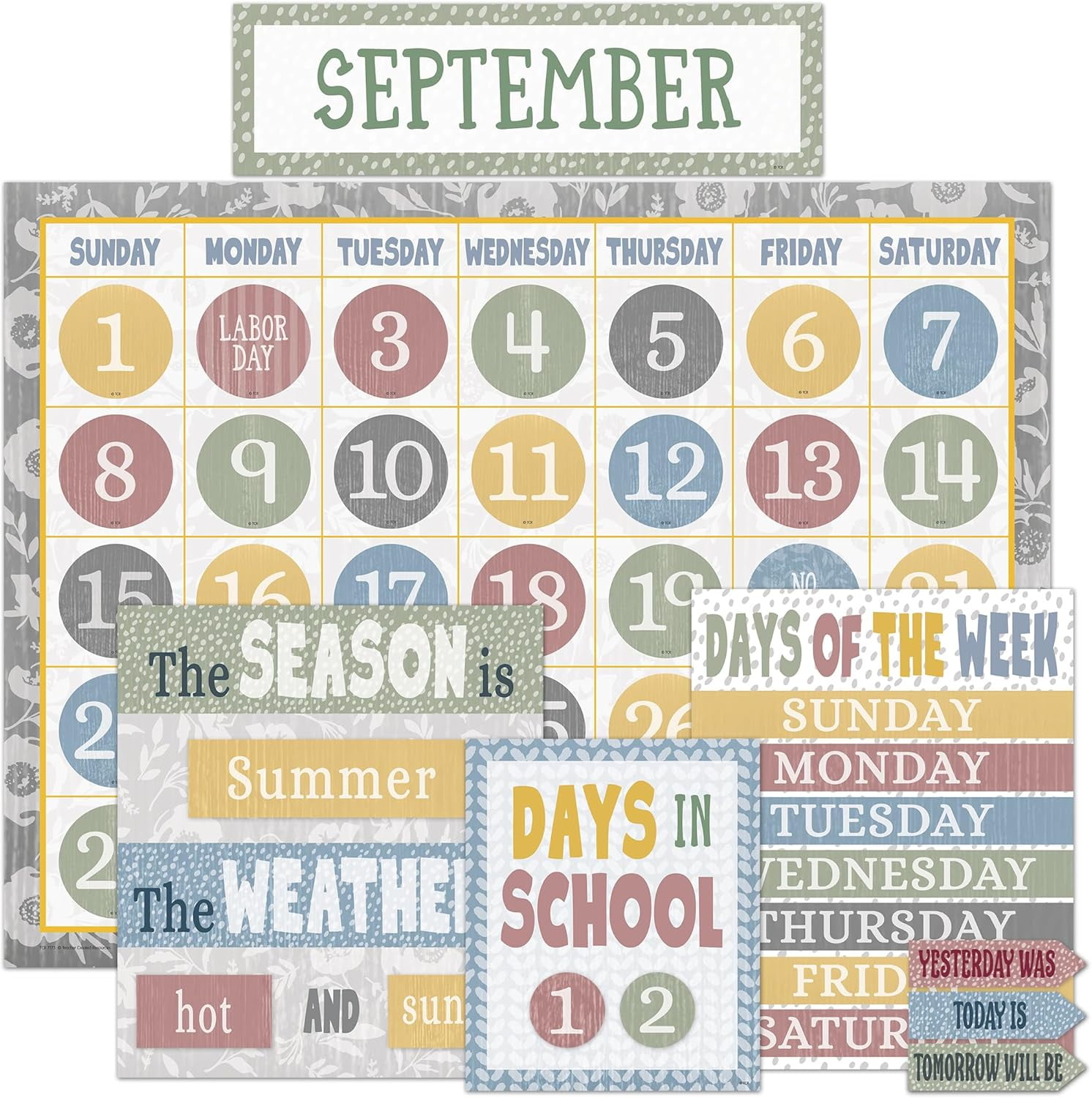 Kuiming Classroom Cottage Calendar Bulletin Board - Walmart.com