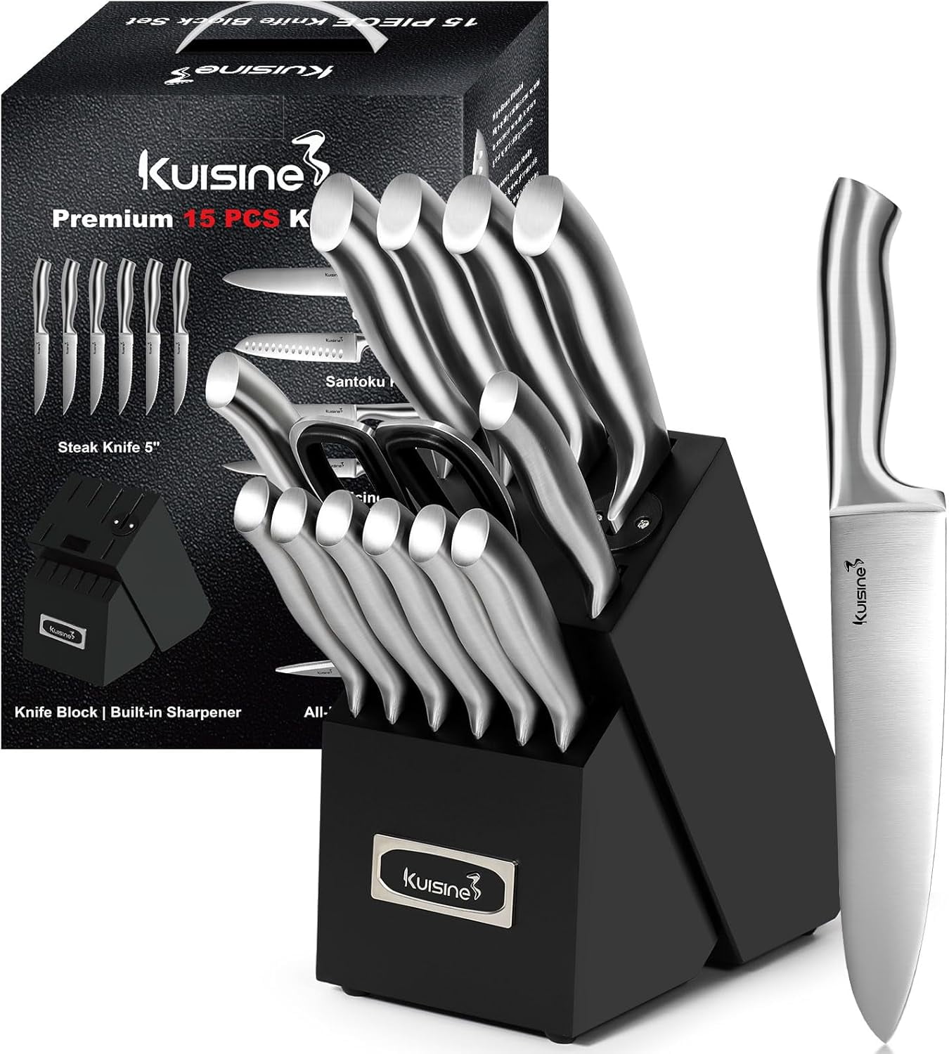 Kuisine Sharp Knife Set,One-piece Molding Kitchen Knife Set,Sharper ...