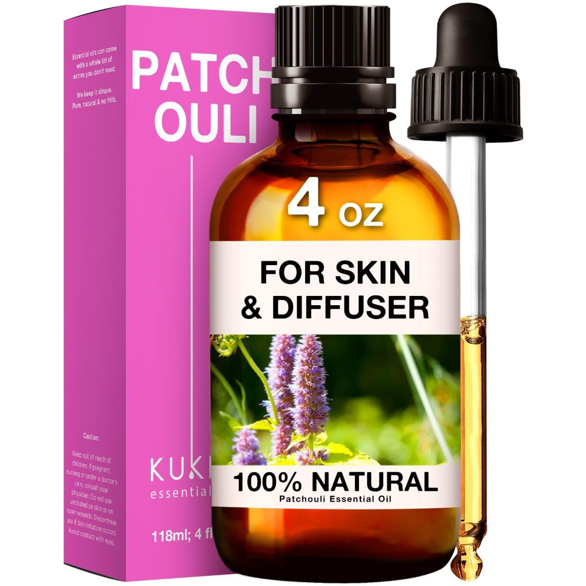 Kukka Patchouli Oil for Diffuser & Aromatherapy - 100% Natural ...