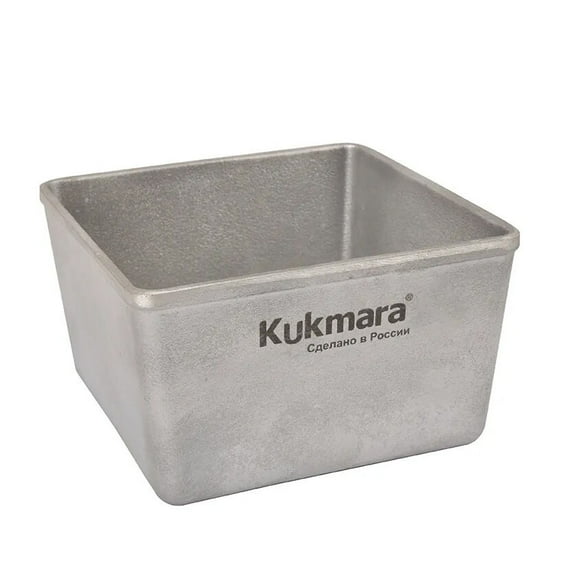 Kukmara Cast Aluminum Loaf Pan 4.6x4.6x 2.7" (11.7x11.7x6.8 cm) Square ...