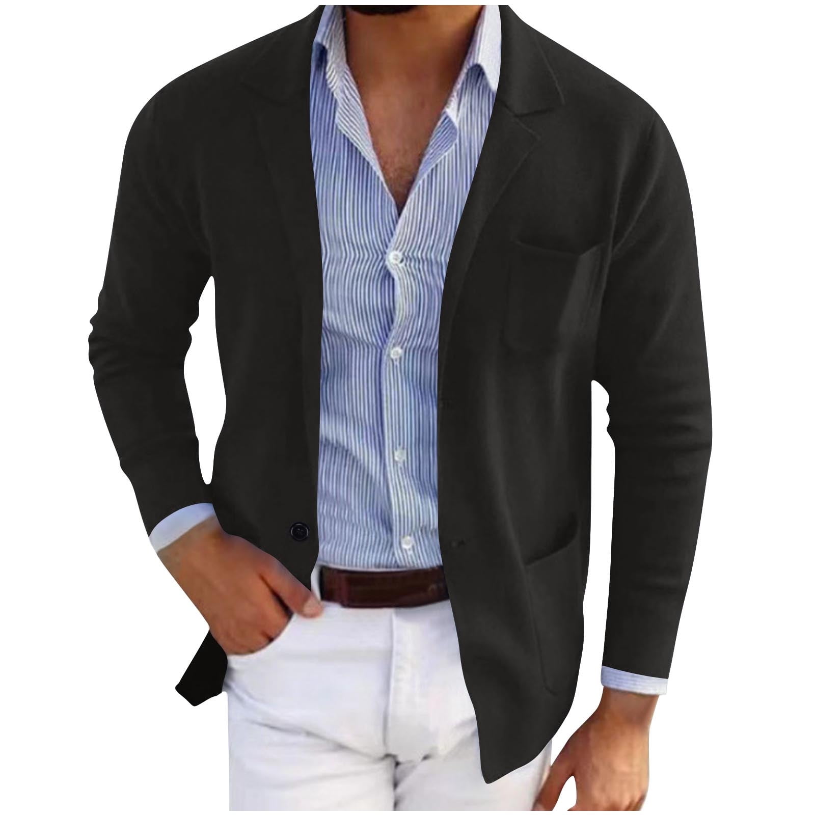 Kukoosong Men's Business Suit Jacket Elegant British Style Blazers Suit ...