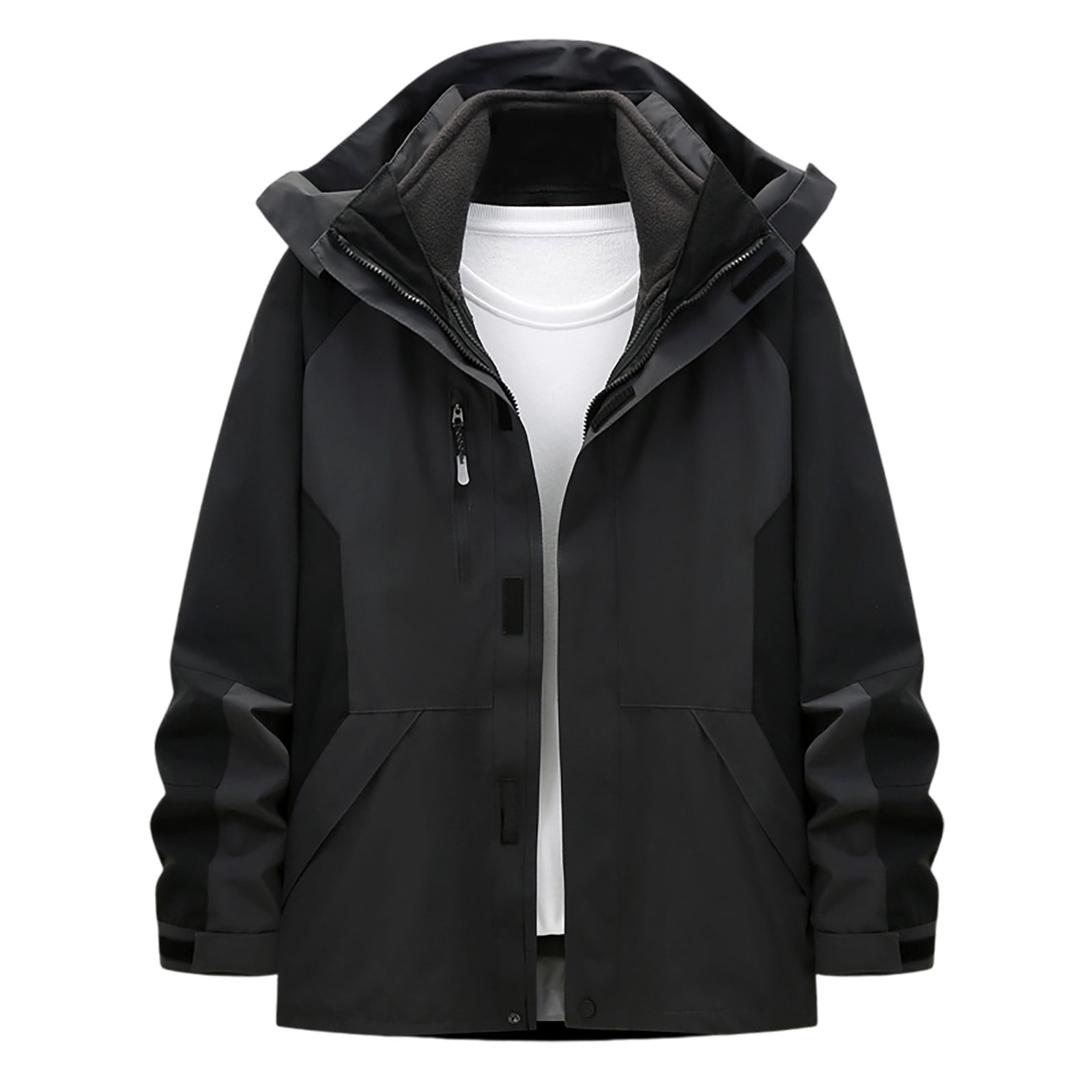 Kukoosong Men's Lightweight Waterproof Hooded Rain Jacket Outdoor ...