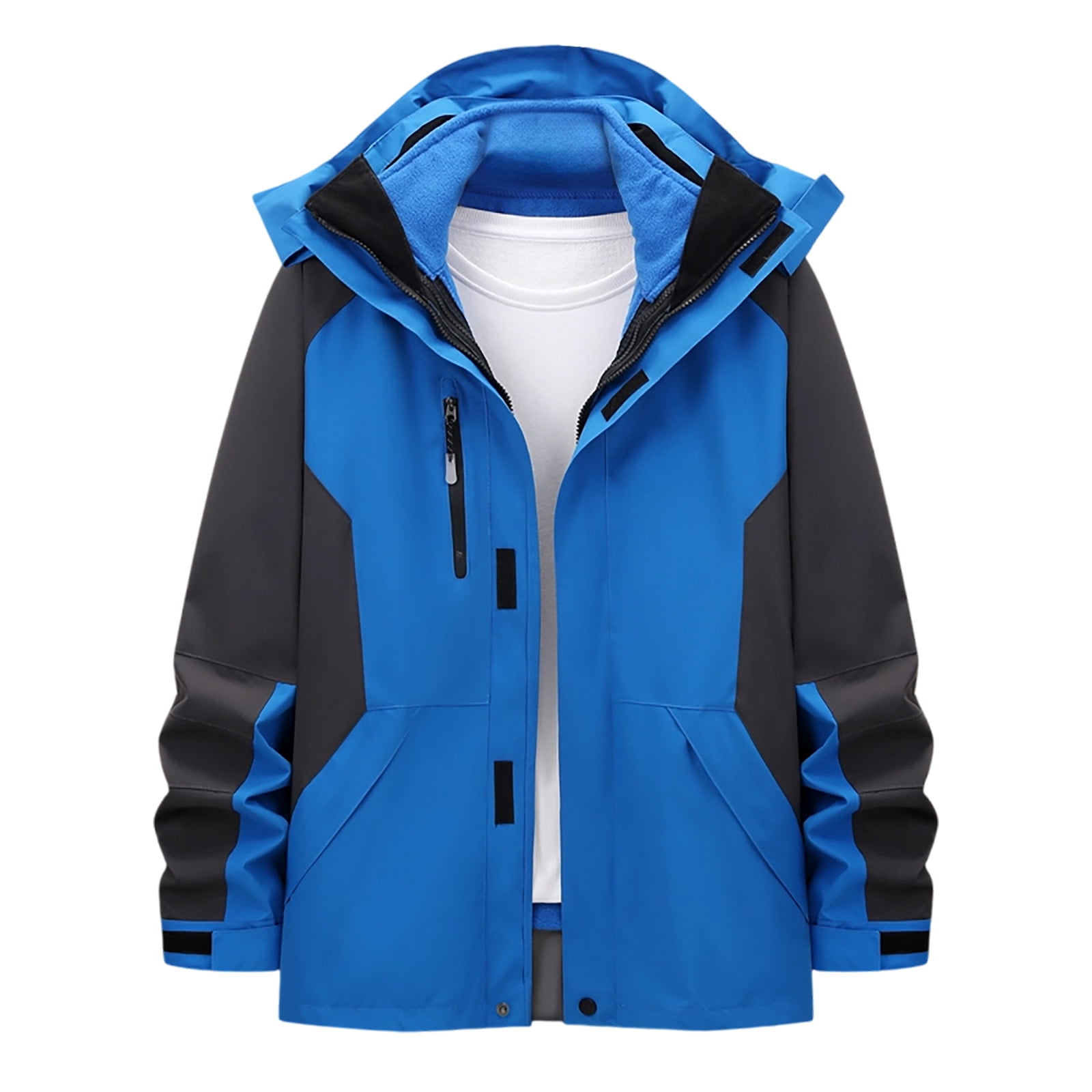 Kukoosong Men's Lightweight Waterproof Hooded Rain Jacket Outdoor ...
