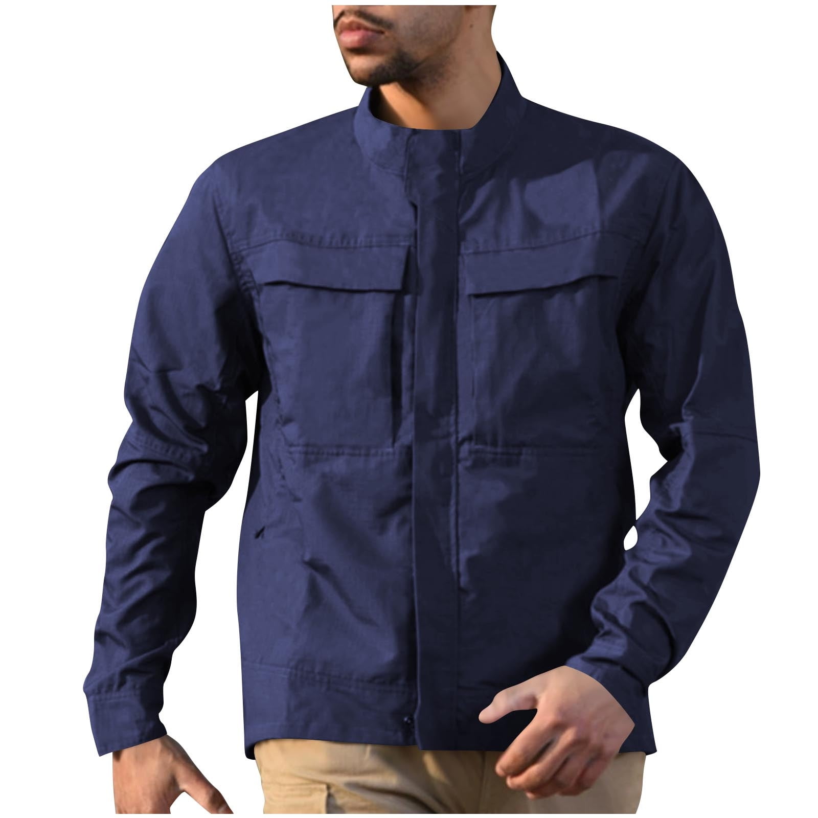 Kukoosong Men's Tactical Jacket Casual Windproof Waterproof Rain Jacket ...