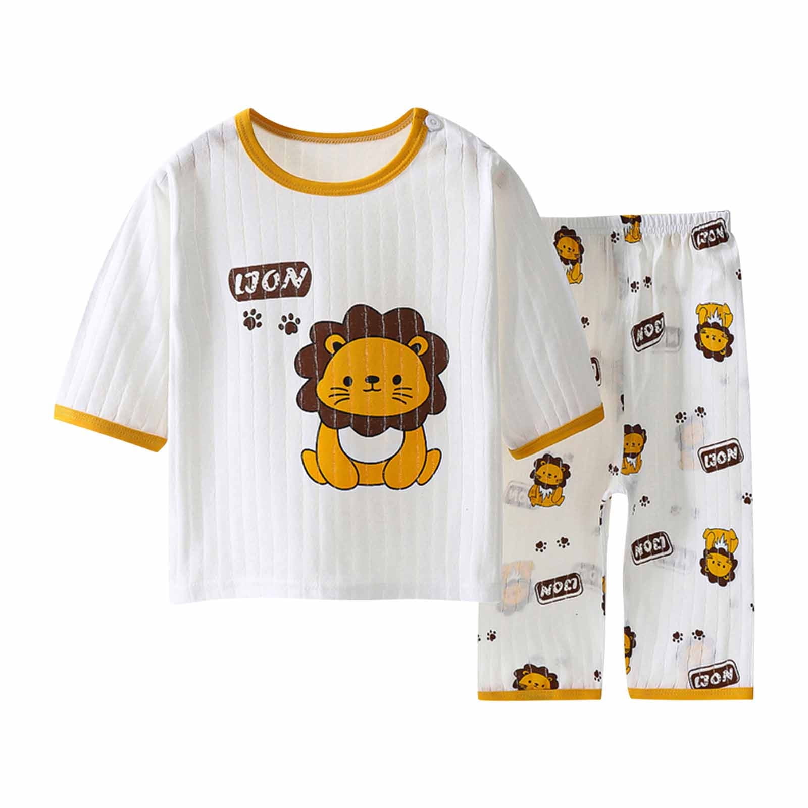 Kukoosong Toddler Boys Girls Pajamas Sets Summer Baby Girl Boy Casual ...