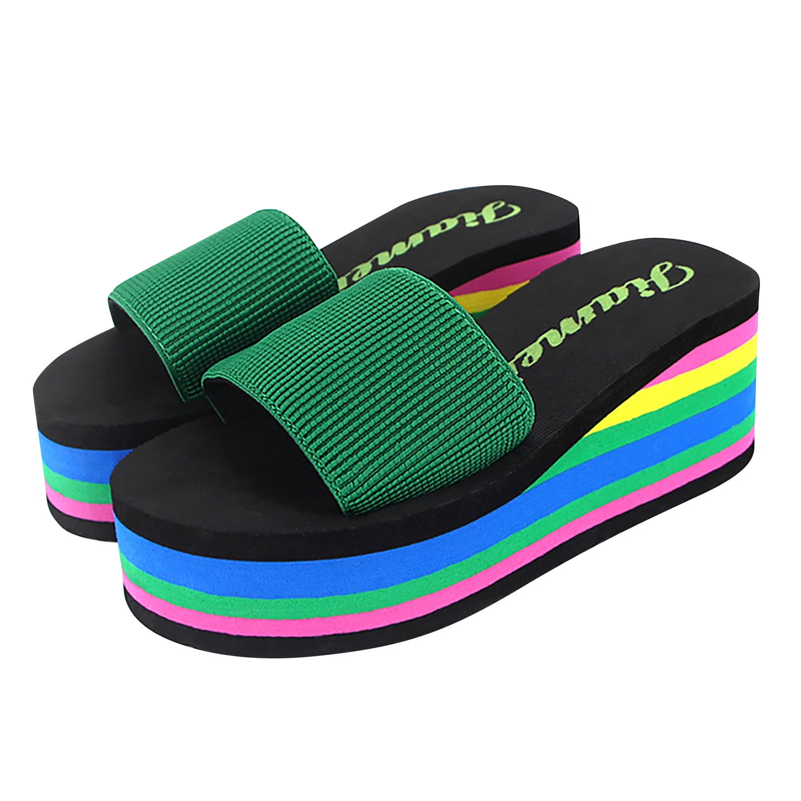 Kukoosong Wedge Sandals for Women Summer Slippers Platform High-heel ...