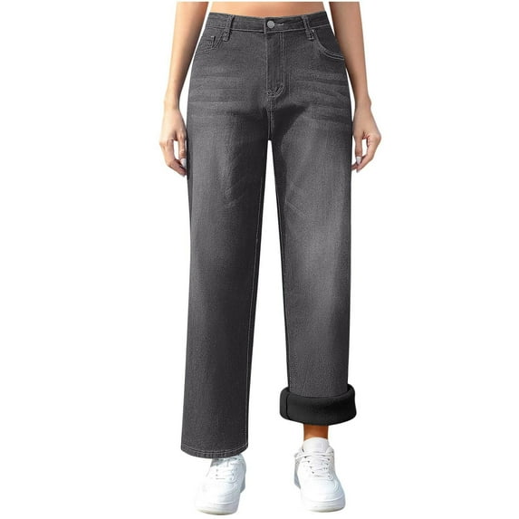 Kukoosong Wide Leg Jeans for Women, Women's Elastic Wide Leg High Waist ...