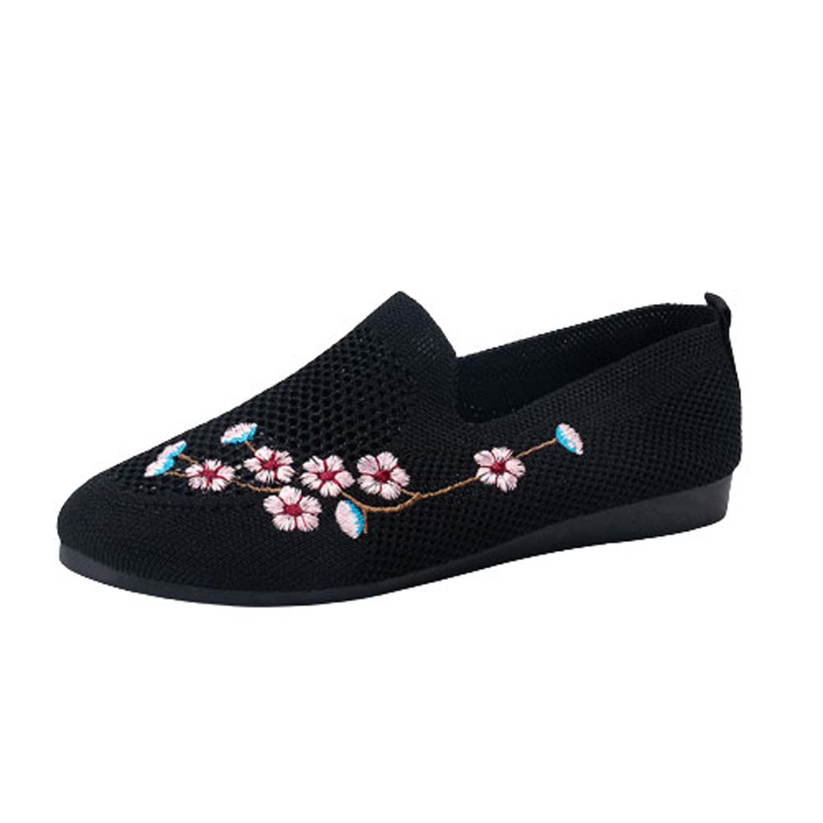Kukoosong Womens Comfort Shoes Solid Color Flats Shoes Women ...
