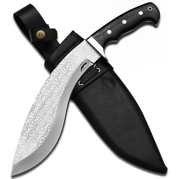 Kukri Machete Knife with Sheath Full Tang- Fixed Blade Cool Tool for ...