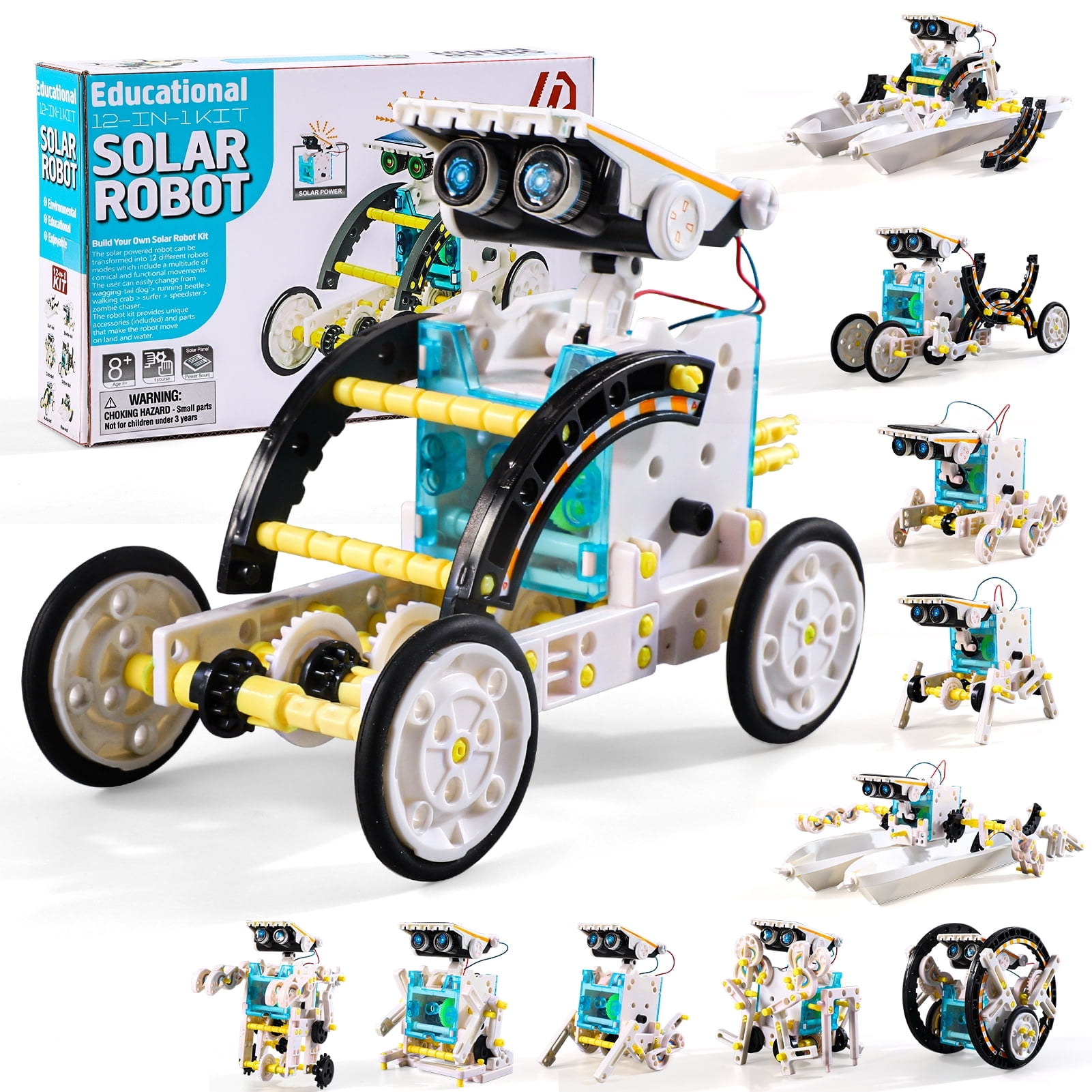 KukuFun 12 IN 1 Stem Solar Robot Kit Toys for Kids Ages 8-13 Years Old ...