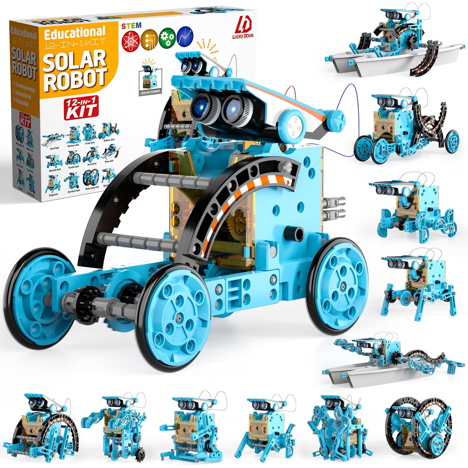 Educational Building Toys For Kids 9-in-1 STEM Robot Building Kit For ...